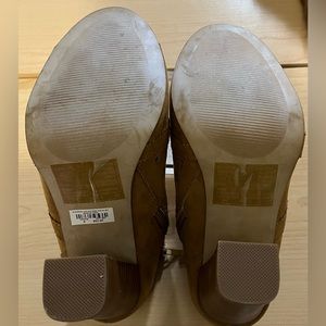 torrid | Shoes | Torrid Cutout Peep Toe Heel Booties Wide Width Brown ...